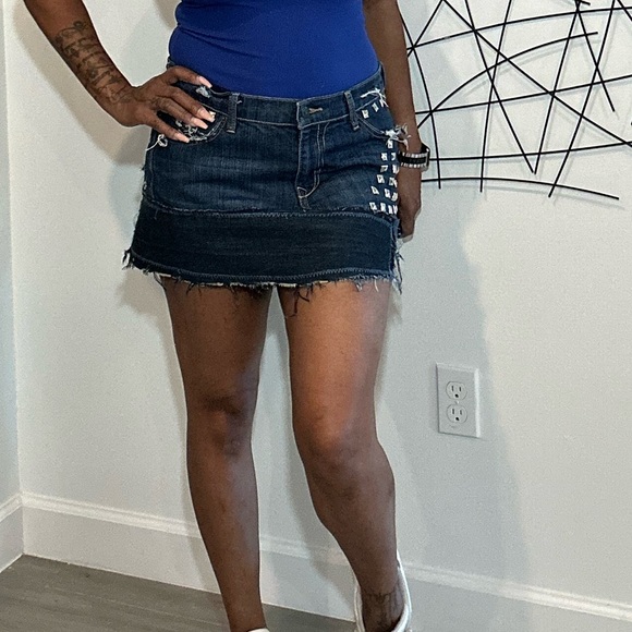 Skirts | Custom Patch Stud Skirt | Poshmark